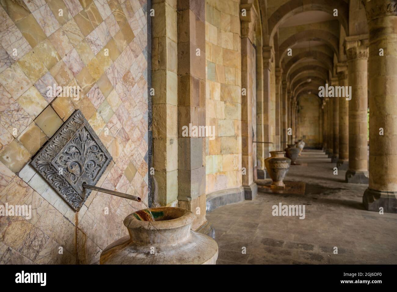Armenia, Jermuk. Mineral water resort town, Gallery of Waters Pavilion ...