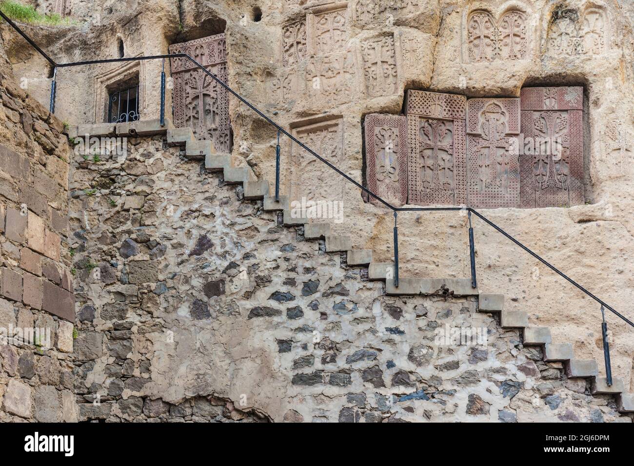 Armenia, Geghard Monastery, cave church interior Stock Photo - Alamy