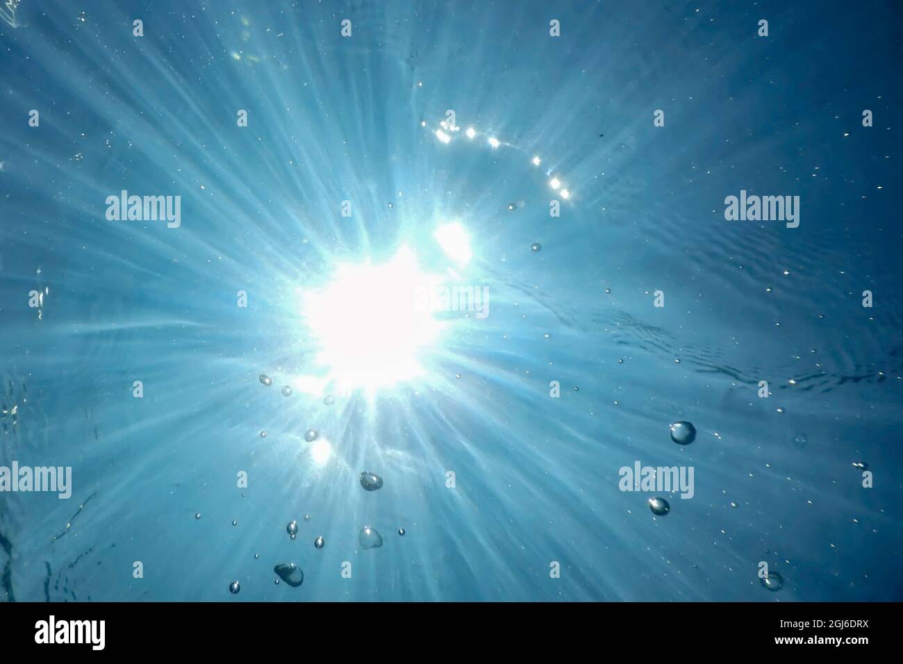 Underwater Sunlight Through Water Surface, Underwater Background Stock ...