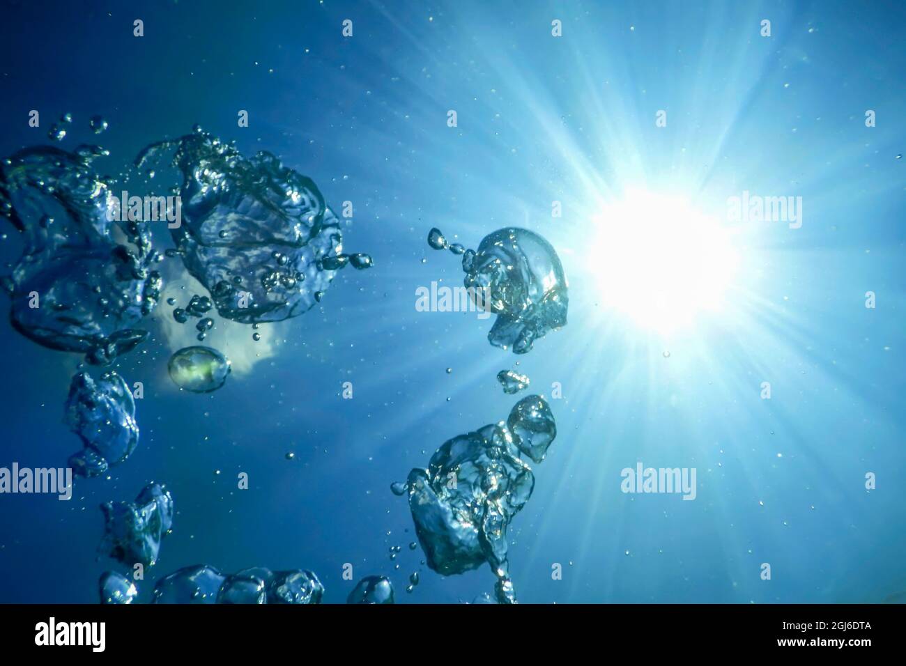 Air Bubbles, Underwater Bubbles Abstract Underwater Background Stock ...