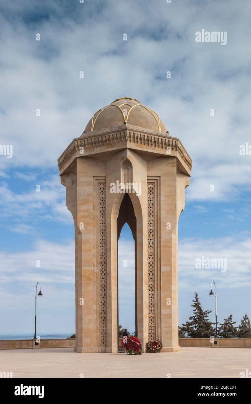 Azerbaijan, Baku. Shahidler Xiyabani Memorial Park, Martyr's Lane ...