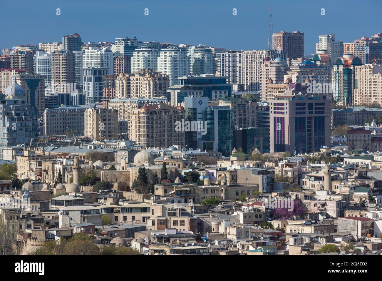 Azerbaijan, Baku. View of city skyline from the west Stock Photo - Alamy
