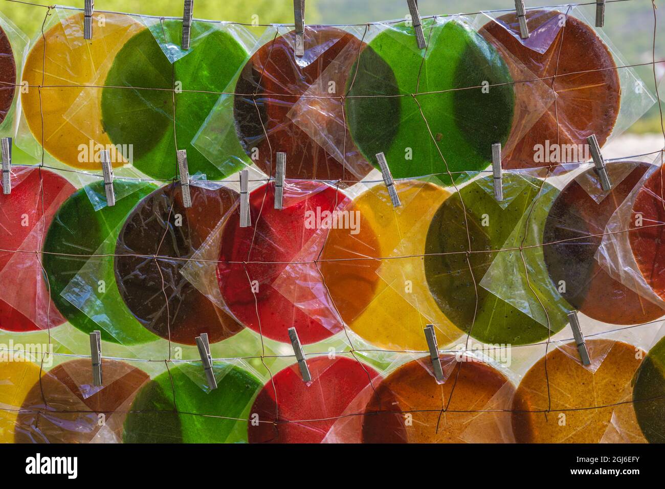 Azerbaijan, Kyalve. Traditional fruit lavash, pressed dried fruit Stock ...