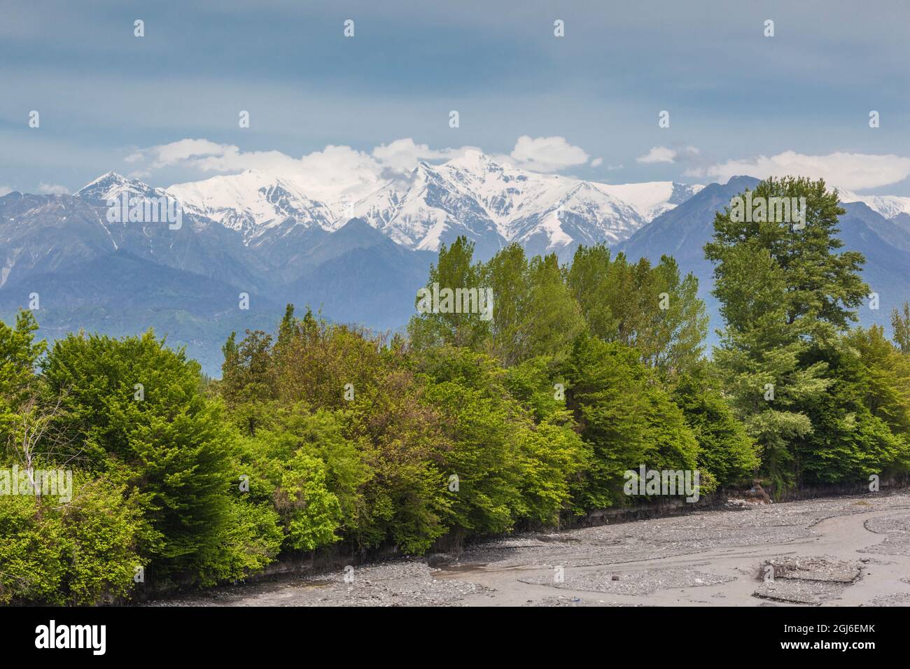 Azerbaijan, Gabala. View of the Caucasus Mountains Stock Photo - Alamy