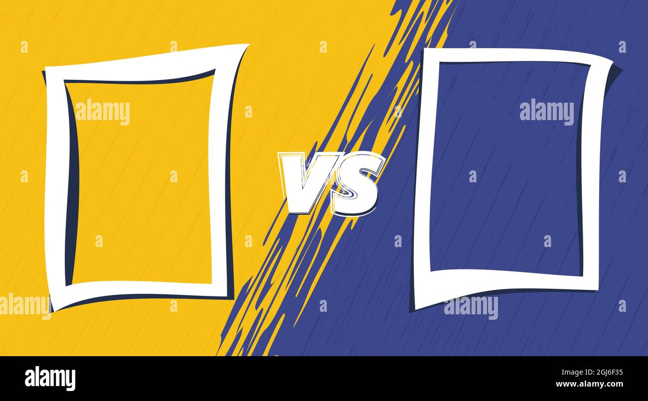 Versus abstract comparison blank. Vs screen template with divider Stock ...