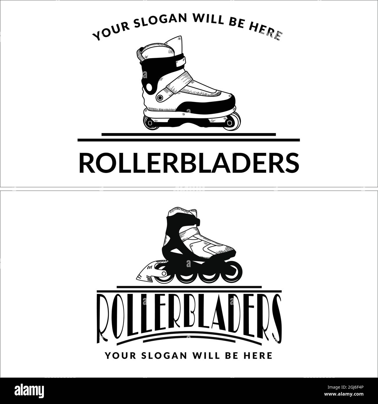 Child roller skating Stock Vector Images - Alamy