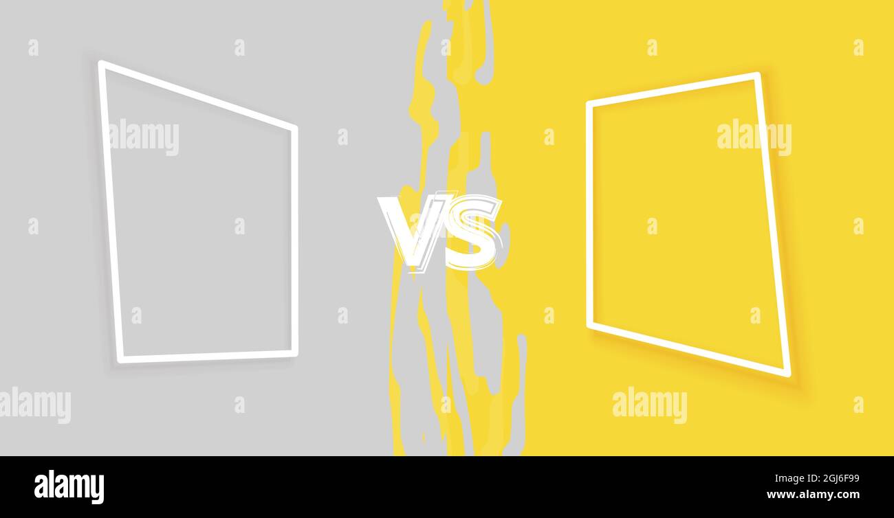 Versus abstract comparison blank. Vs screen template with divider Stock ...