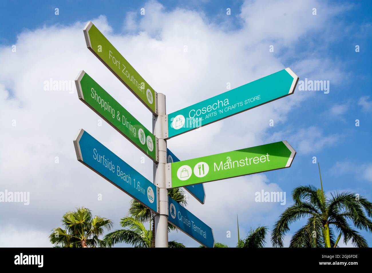 Street sign Oranjestad, Aruba Stock Photo - Alamy