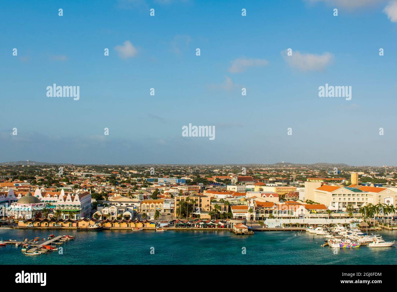 Aerial view of Oranjestad, Aruba Stock Photo - Alamy