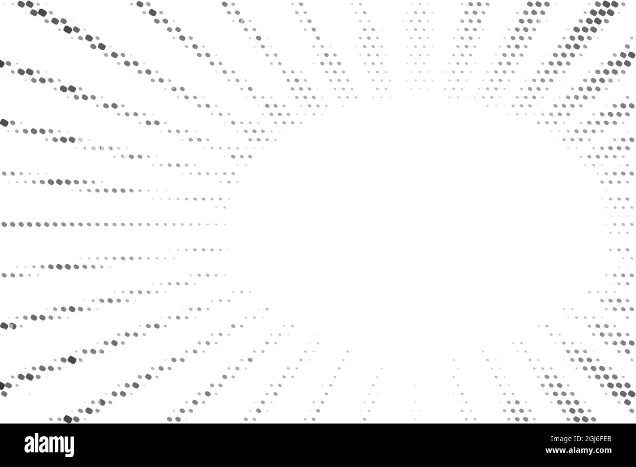 Black halftone texture on white background. Central space for text ...