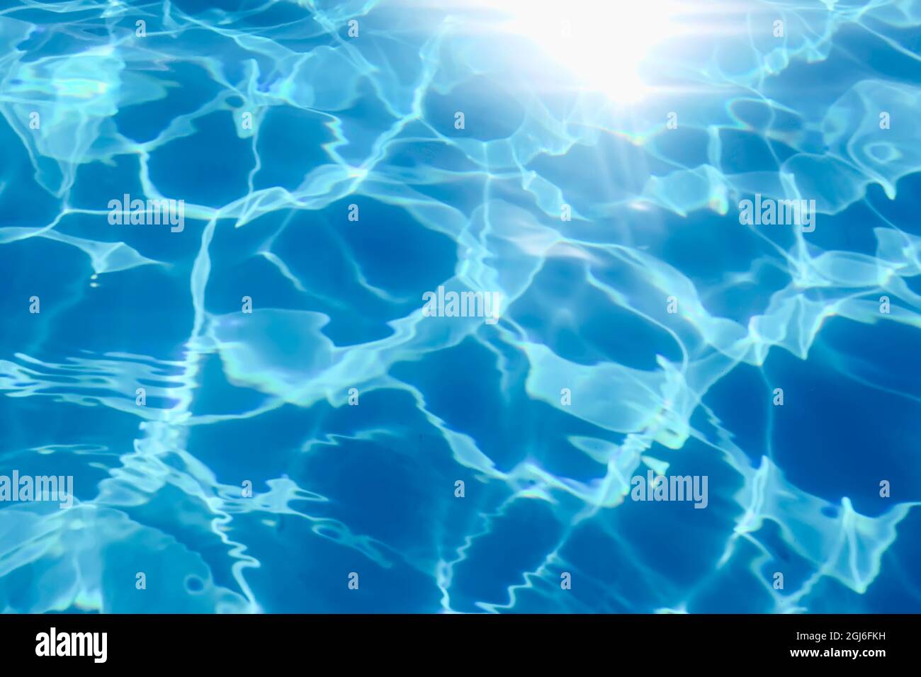 Blue Ripple Water Background, Swimming Pool Water Sun Reflection Stock ...