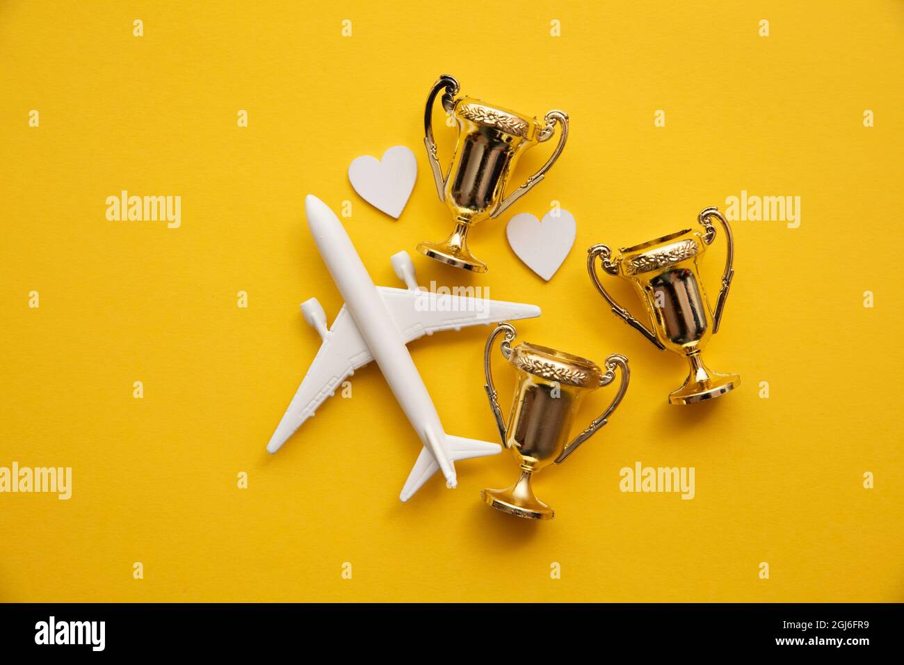 Airplane travel awards. Aviation business satisfaction. Toy airplane ...