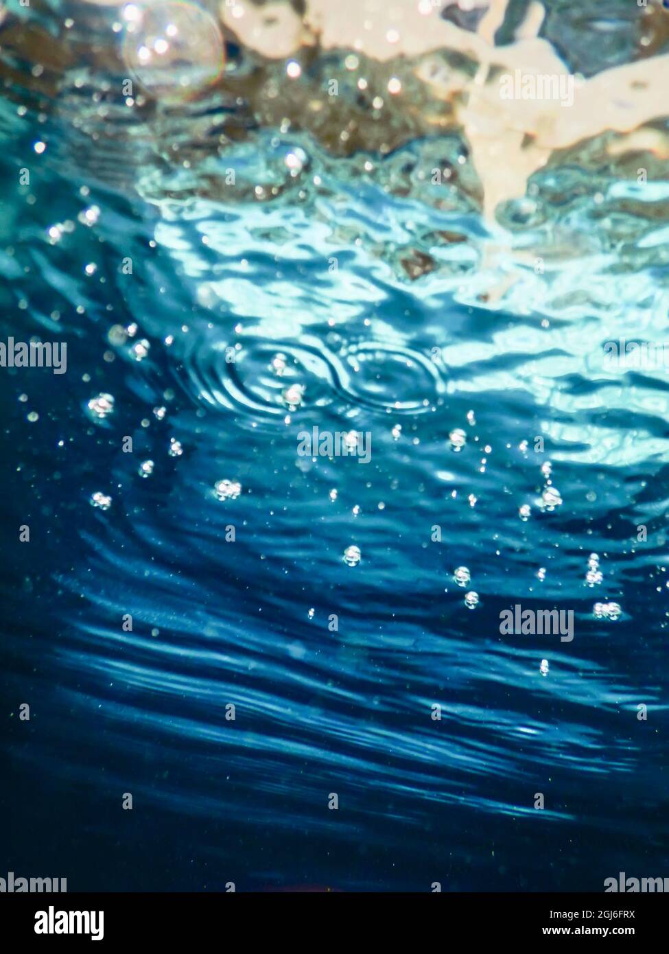 Water Surface Underwater, Swimming Pool Surface Water Background Stock ...