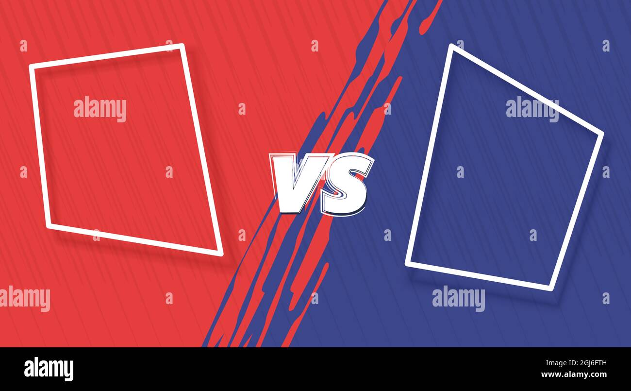 Versus abstract comparison blank. Vs screen template with divider Stock ...