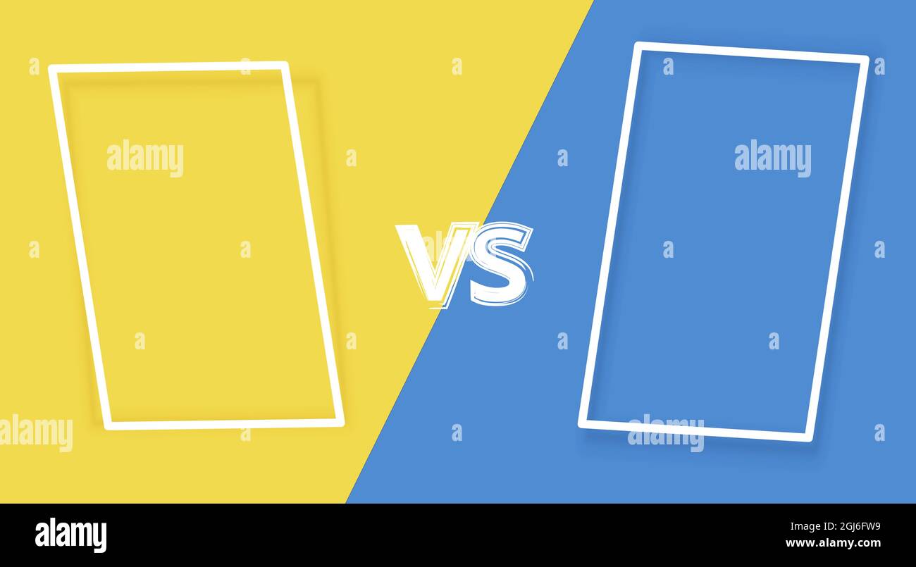 Versus abstract comparison blank. Vs screen template with divider Stock ...