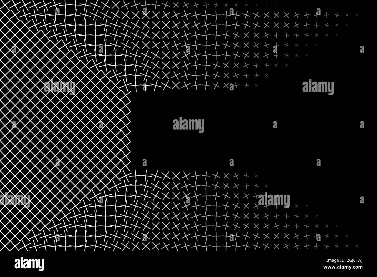 Vector illustration. White design on black background. Line pattern ...