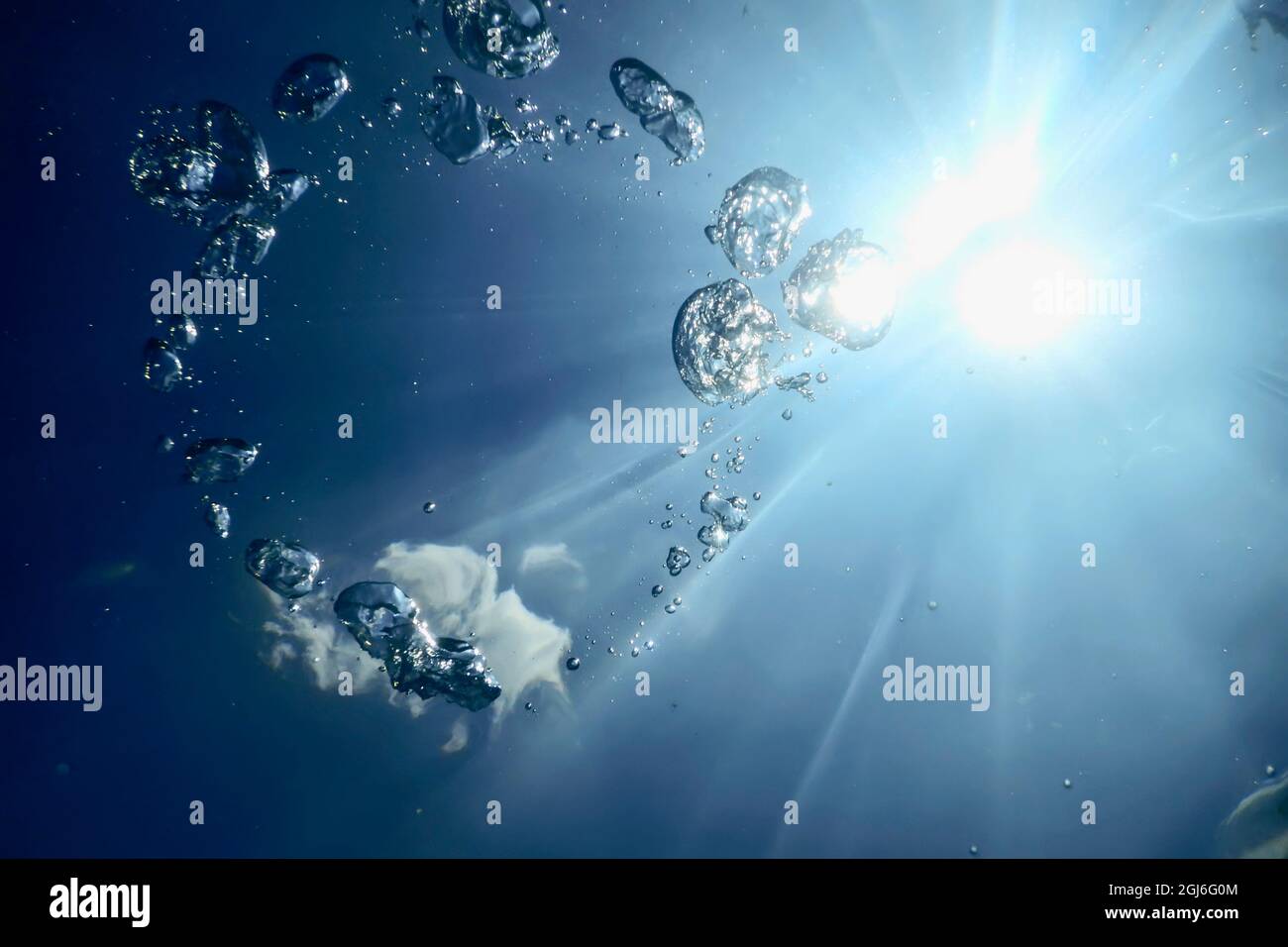 Air Bubbles, Underwater Bubbles Abstract Underwater Background Stock ...