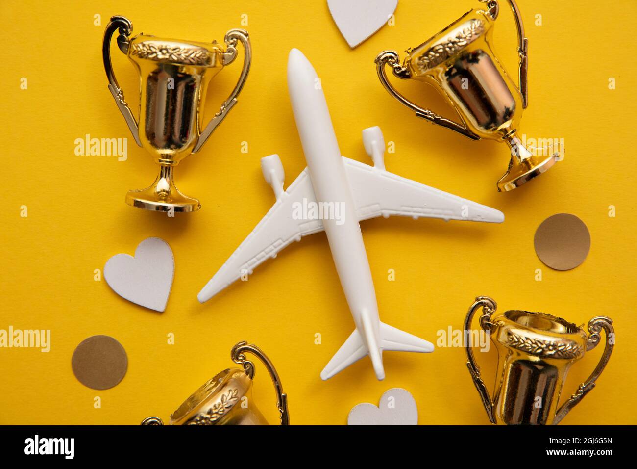 Airplane travel awards. Aviation business satisfaction. Toy airplane ...