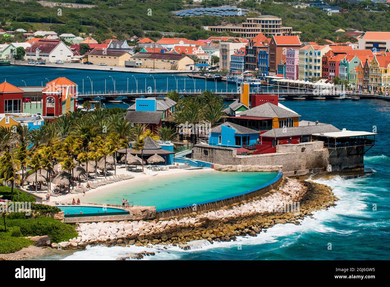 Aerial view of capital city Willemstad, Curacao Stock Photo - Alamy