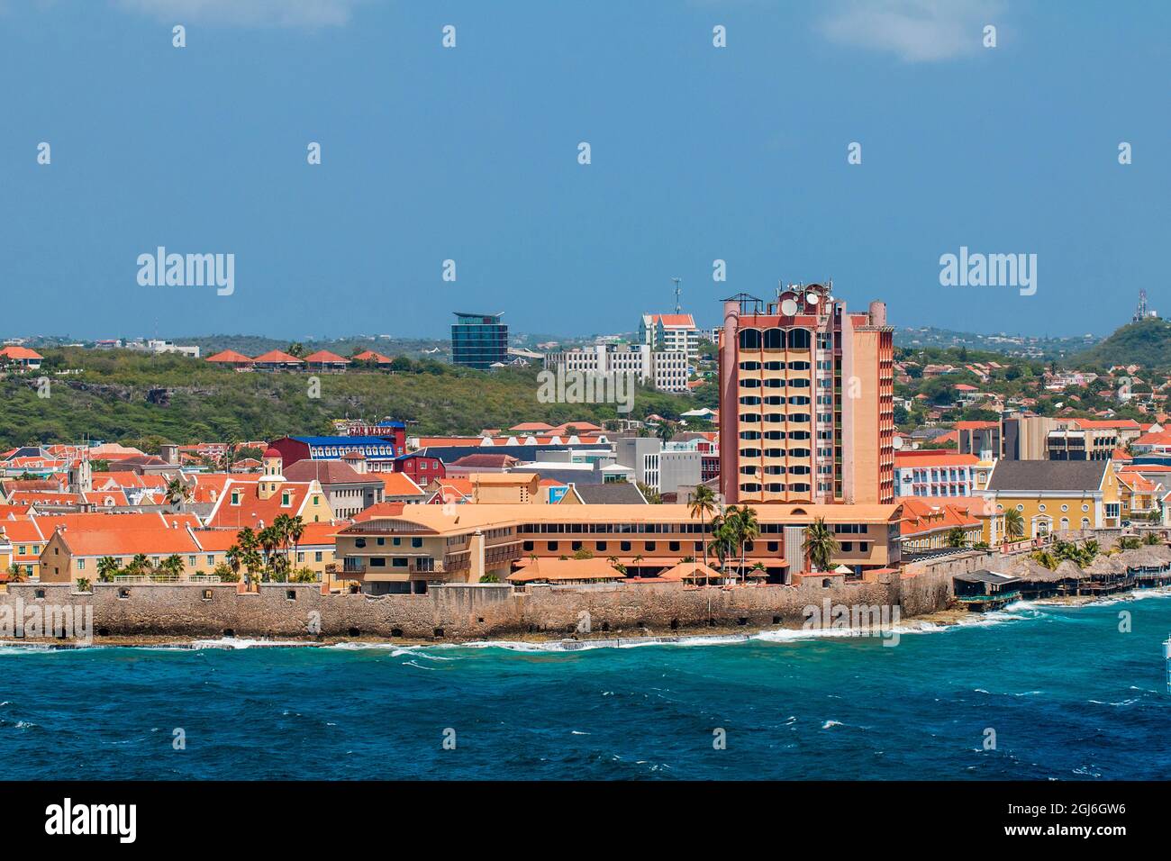 Aerial view of capital city Willemstad, Curacao Stock Photo - Alamy