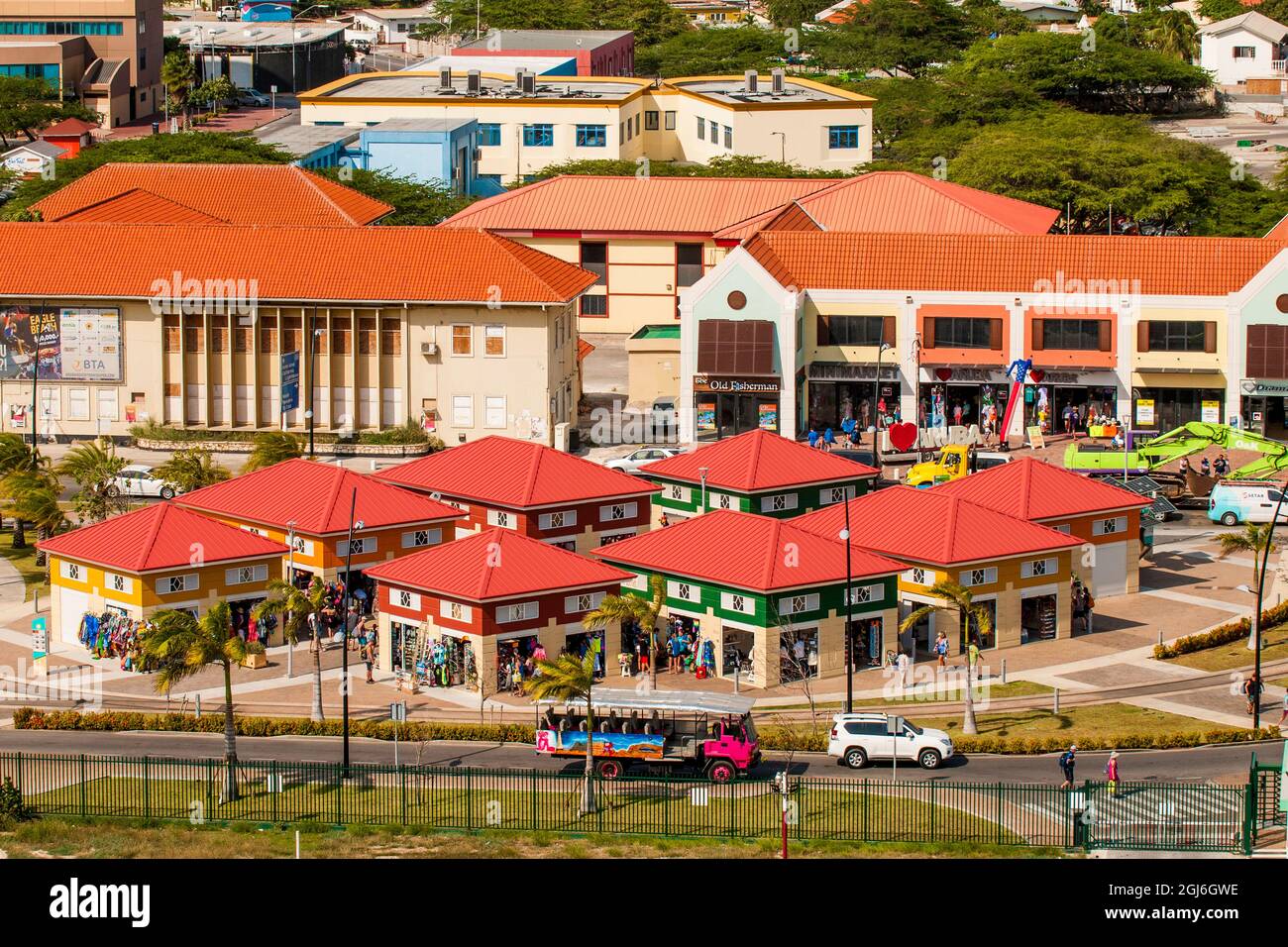 Aerial view of capital city Willemstad, Curacao Stock Photo - Alamy
