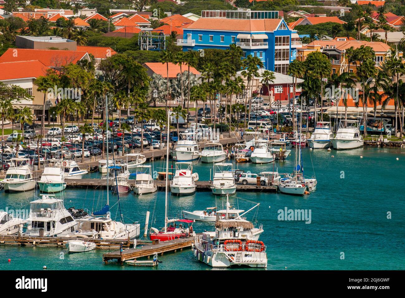 Aerial view of capital city Willemstad, Curacao Stock Photo - Alamy