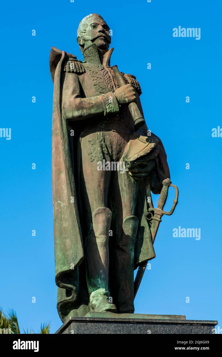 Luis Brion statue monument Willemstad, Curacao Stock Photo - Alamy