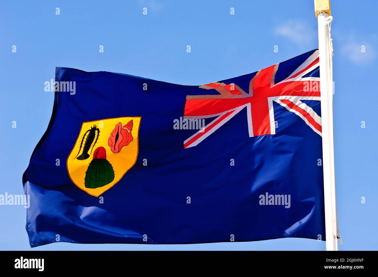 Turks and Caicos flag Stock Photo - Alamy