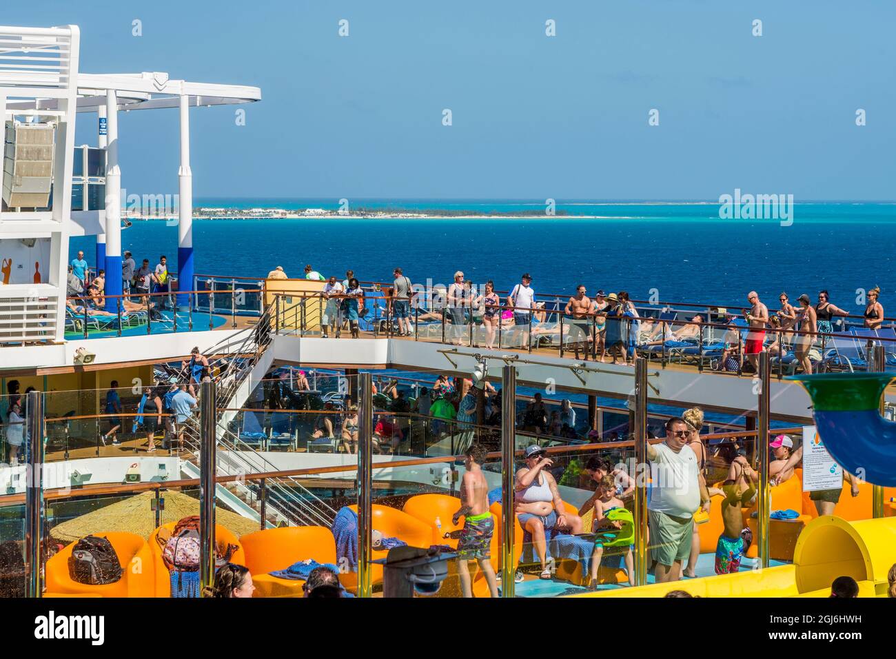 Cruise ship near Grand Turk Cruise Port, Grand Turk Island, Turks and ...