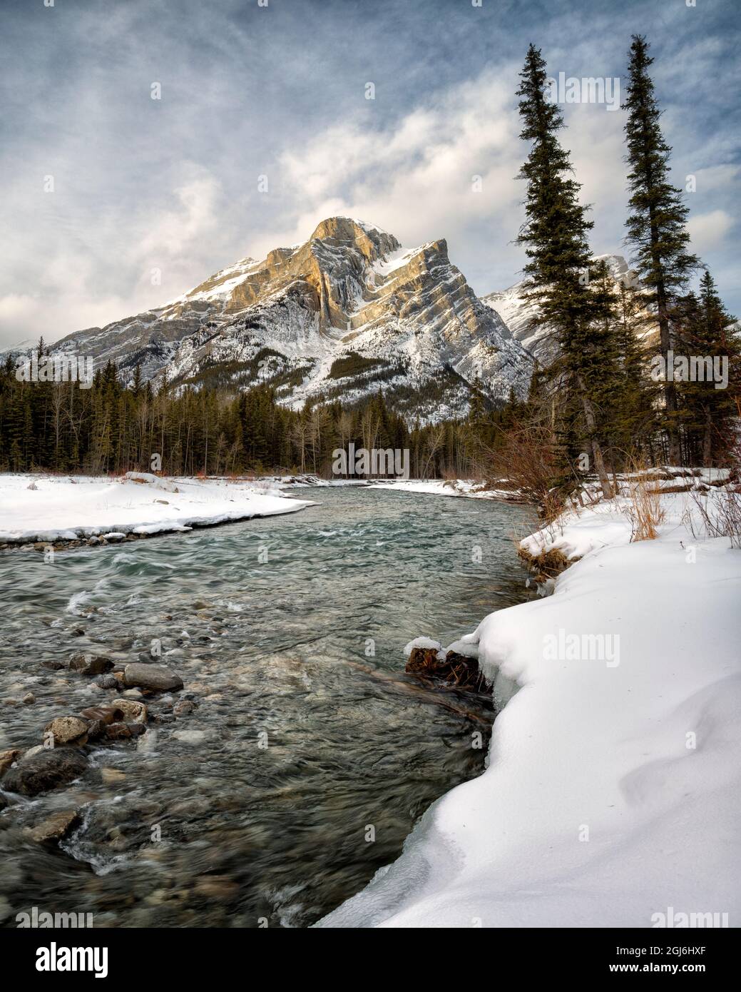 Canada, Alberta, Kananaskis Country, Mount Kidd and the Kananaskis ...