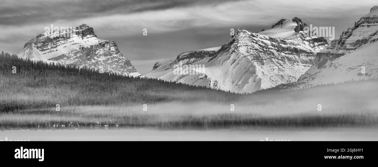 Canada, Alberta, Banff National Park, Panoramic view of Mount ...