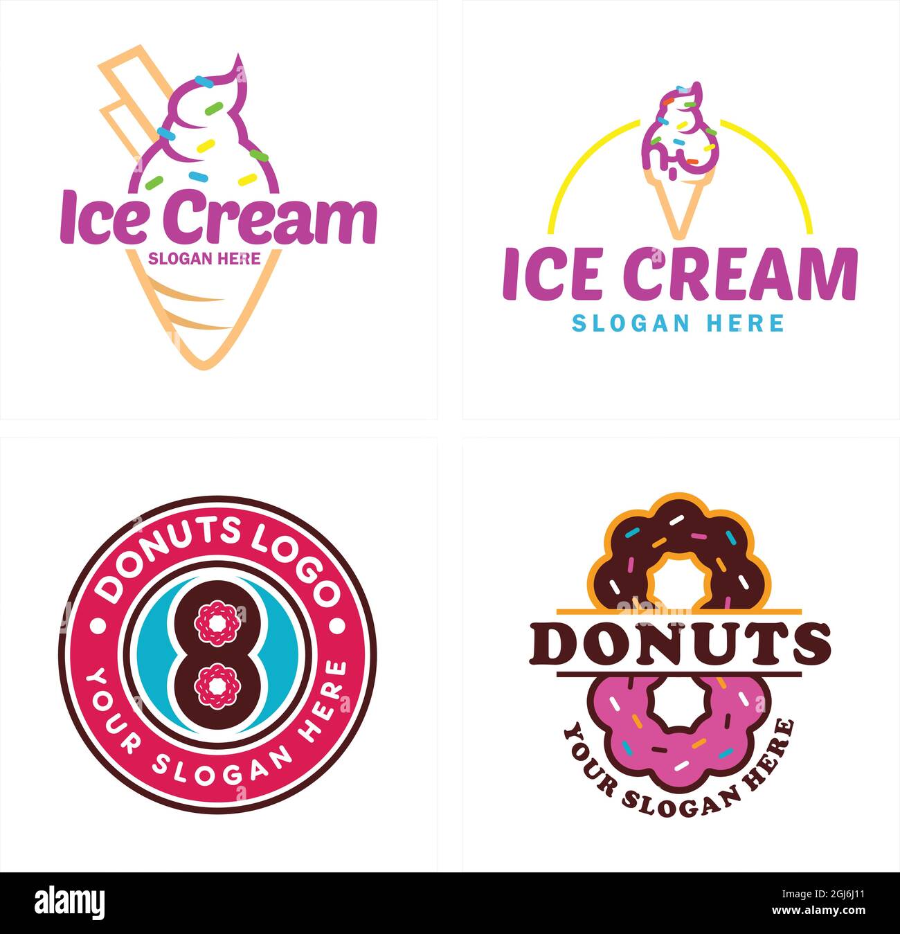 Berry ice cream scoops Stock Vector Images - Alamy