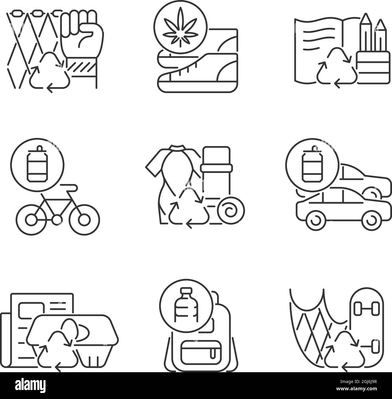 Zero waste set eco Black and White Stock Photos & Images - Alamy