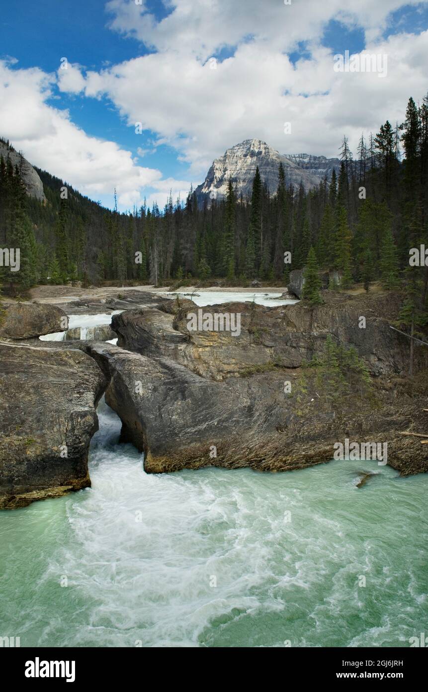 Canada, British Columbia. Natural Bridge on the Kicking Horse River ...