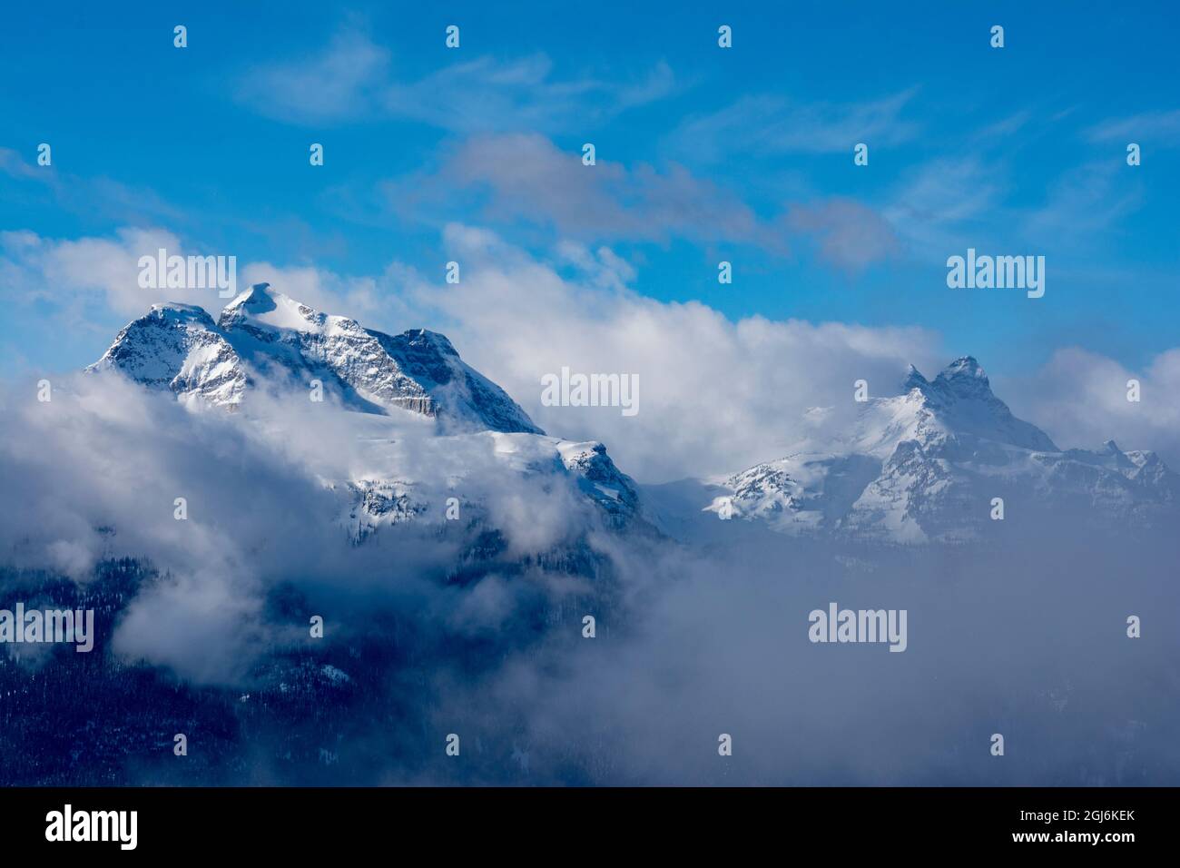 British Columbia, Canada, Mount Begbie and Mount Tilley, Monashee ...
