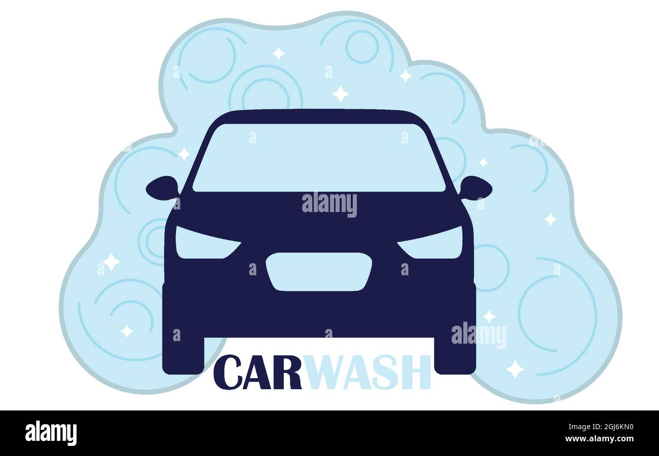 Carwash logos isolated on clean background. Vector emblems for car ...