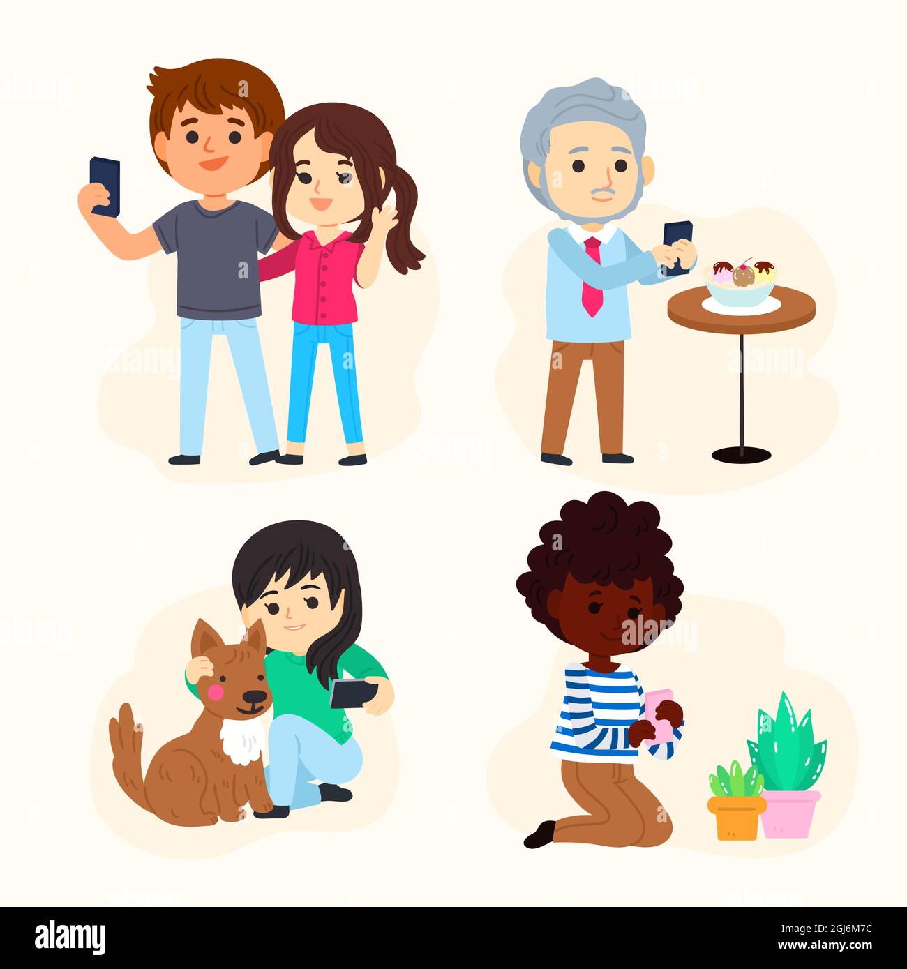 Take photos young Stock Vector Images - Alamy