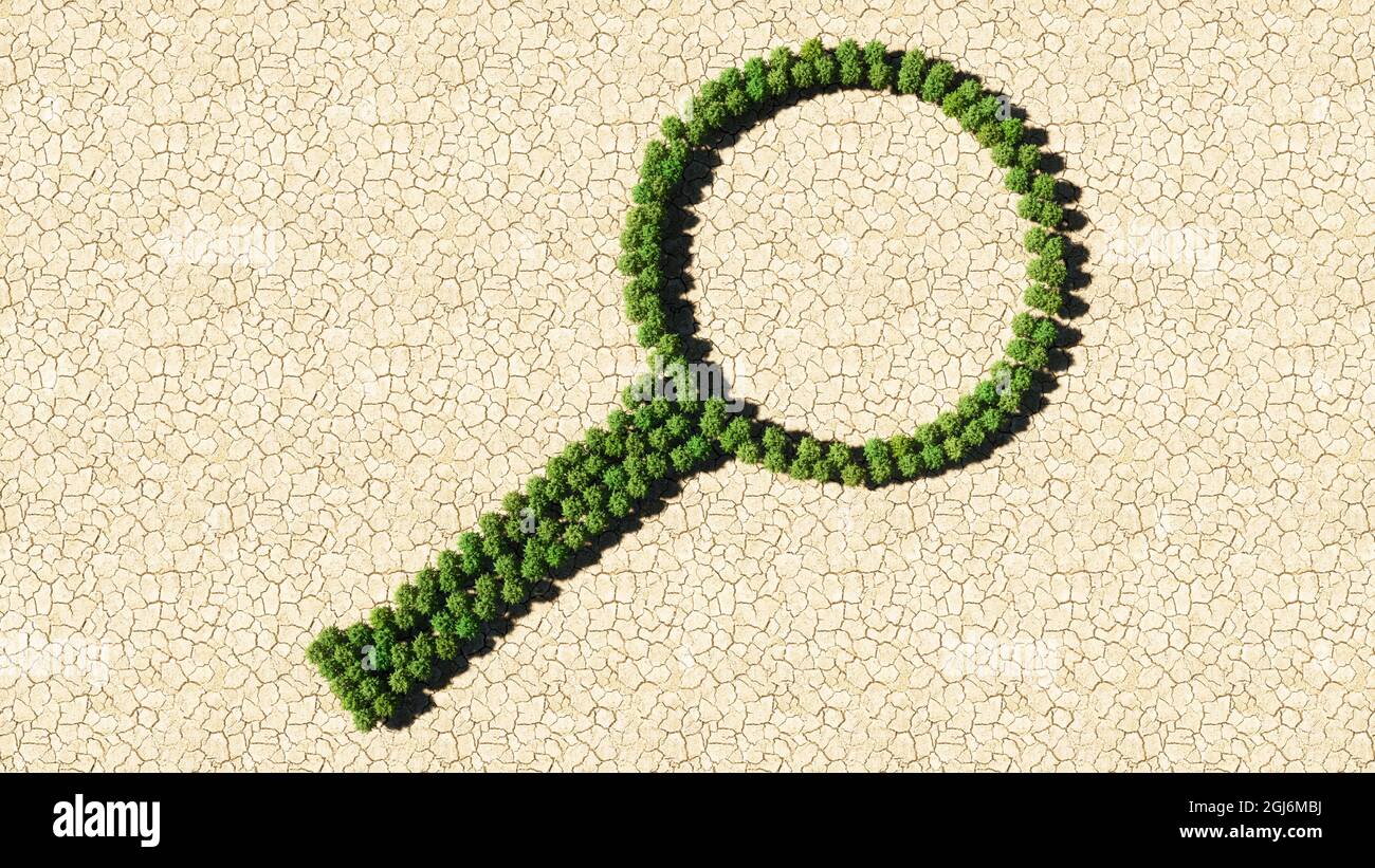 Magnifying glass examining earth hi-res stock photography and images ...