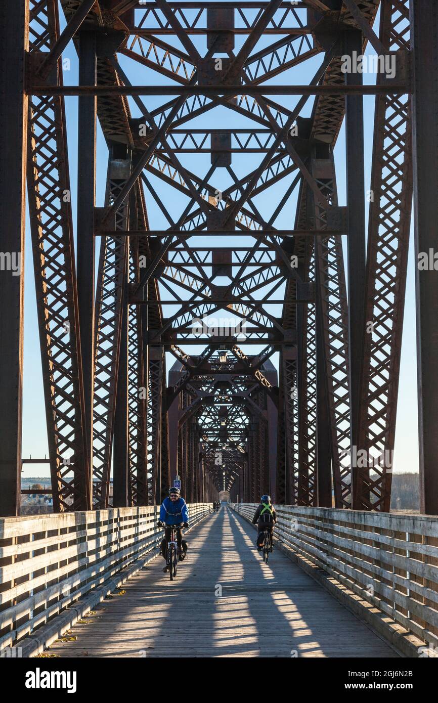 Fredericton walking bridge hi-res stock photography and images - Alamy