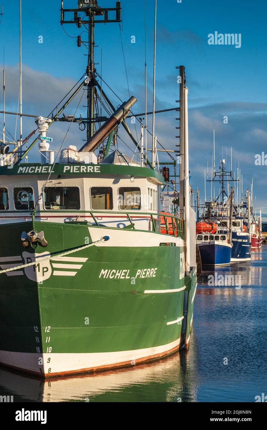 Canada, New Brunswick, Northeastern New Brunswick, Caraquet, boats in ...