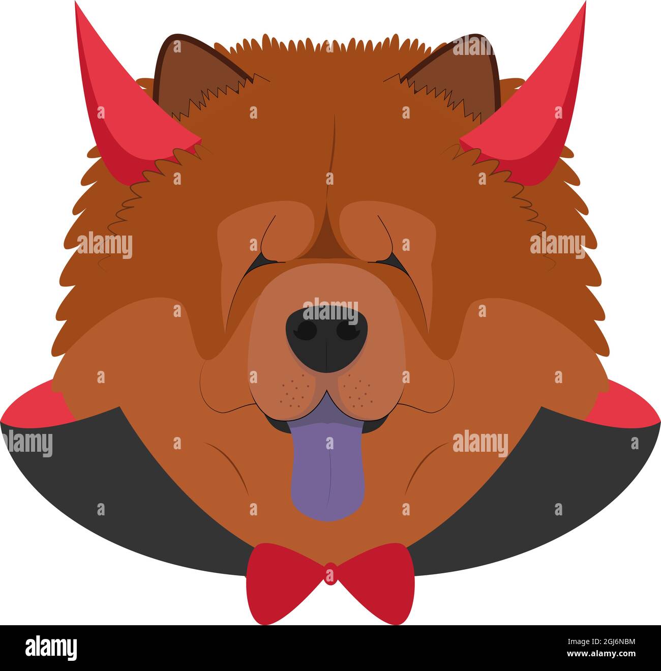 Devil dog illustration Stock Vector Images - Alamy