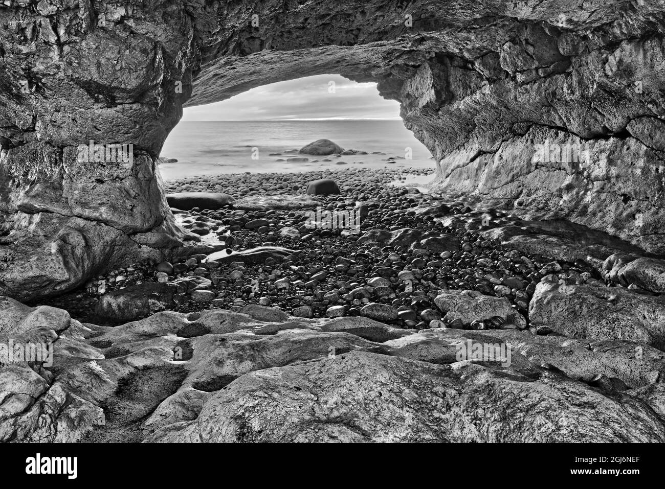 Arches provincial park newfoundland Black and White Stock Photos ...