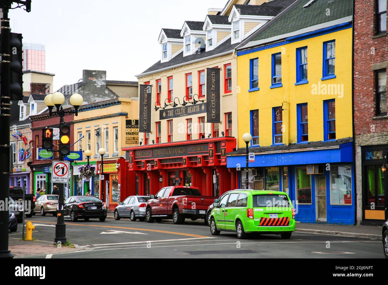 Canada, Newfoundland and Labrador. Water street in St. John's Stock ...