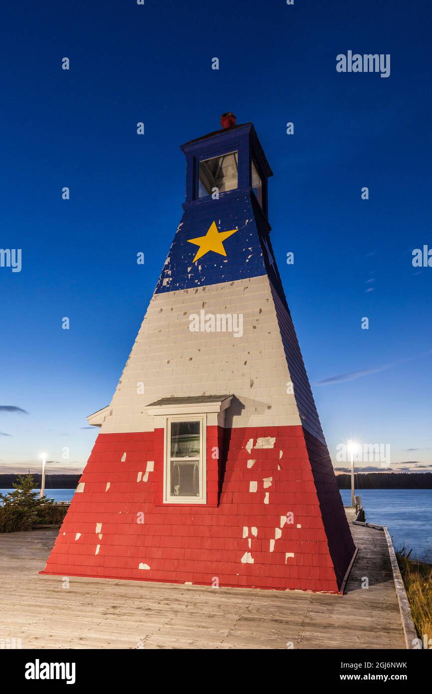 Canada, Nova Scotia, Cabot Trail. Cheticamp, town harbor. with ...
