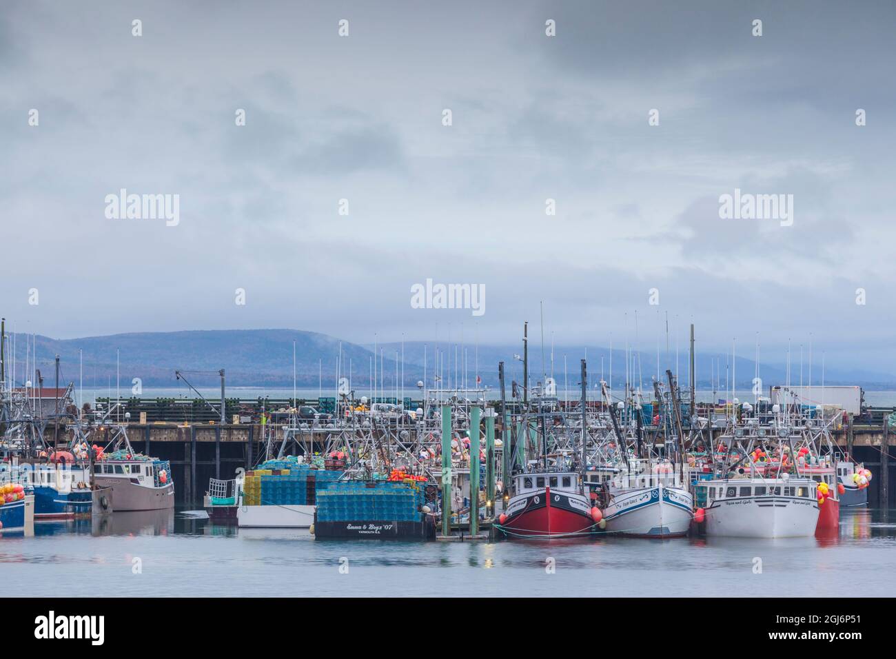Canada, Nova Scotia, Digby. World's largest scallop boat fleet Stock ...