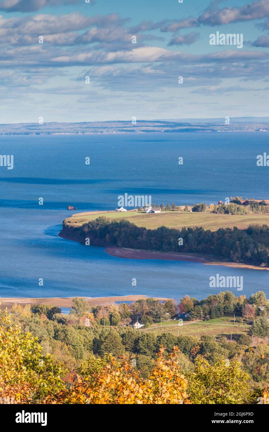 Canada, Nova Scotia, Canning. The Lookoff, elevated view of the ...