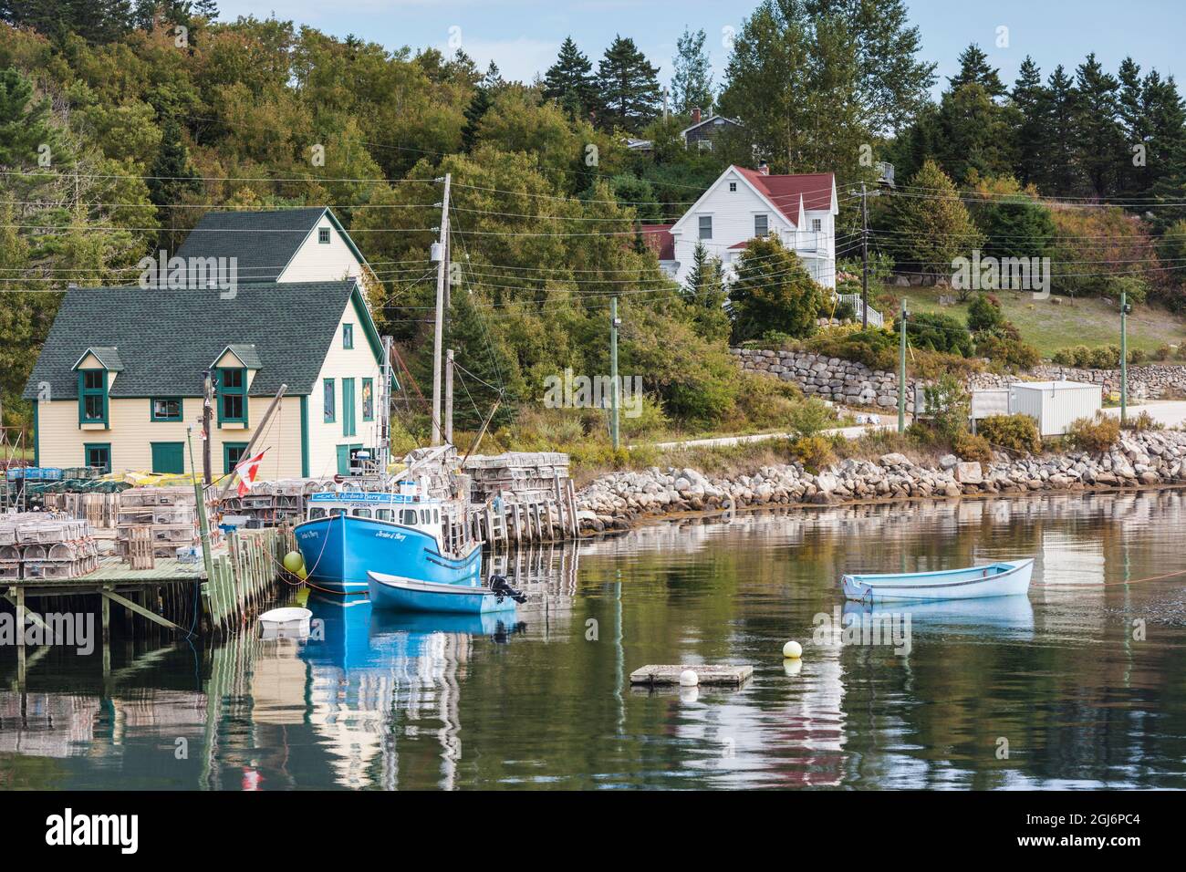 Canada, Nova Scotia, Northwest Cove, small coastal harbor Stock Photo ...