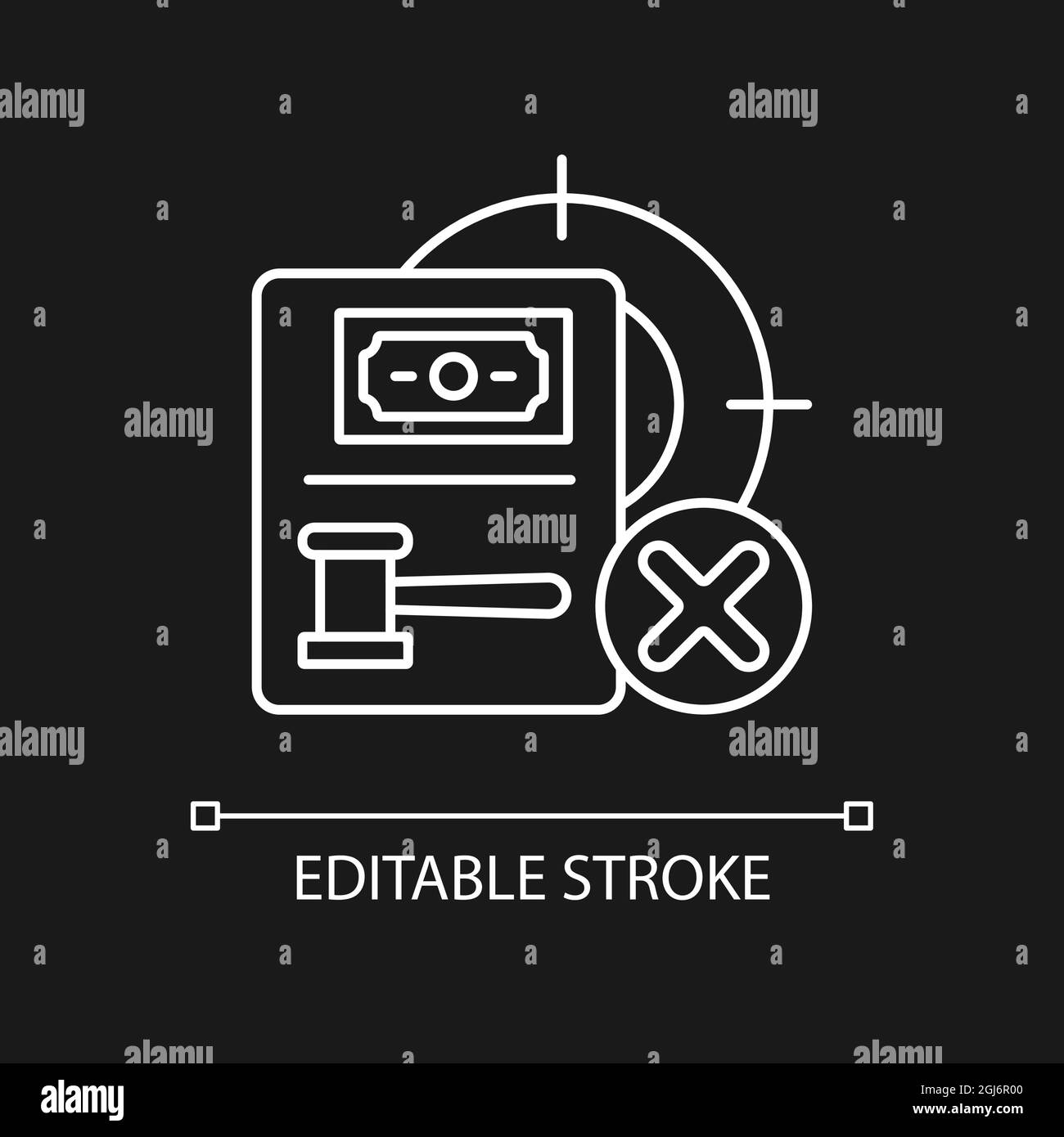 Wildlife protection white linear icon for dark theme Stock Vector Image ...