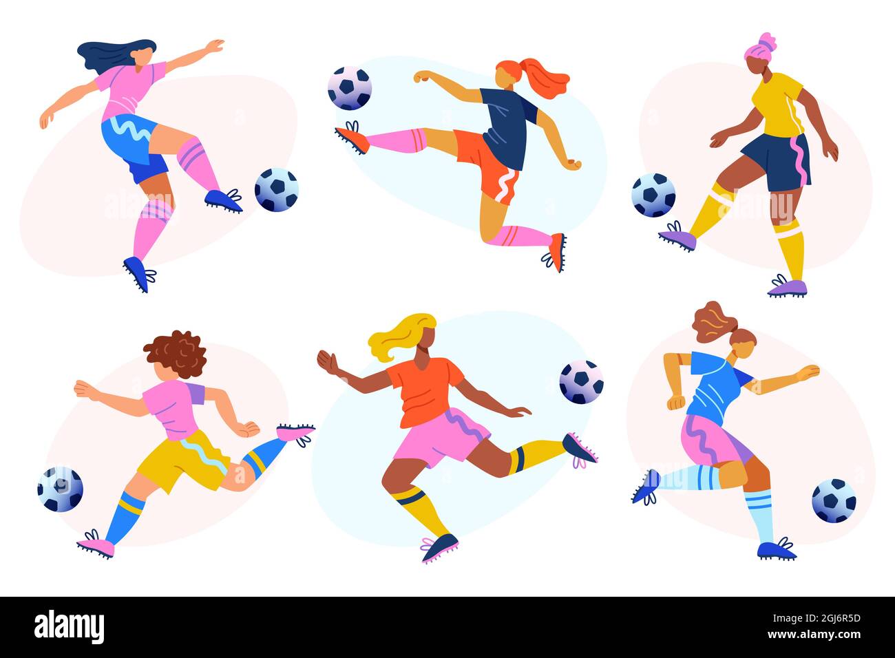 Cartoon football players illustration Vector illustration Stock Vector ...