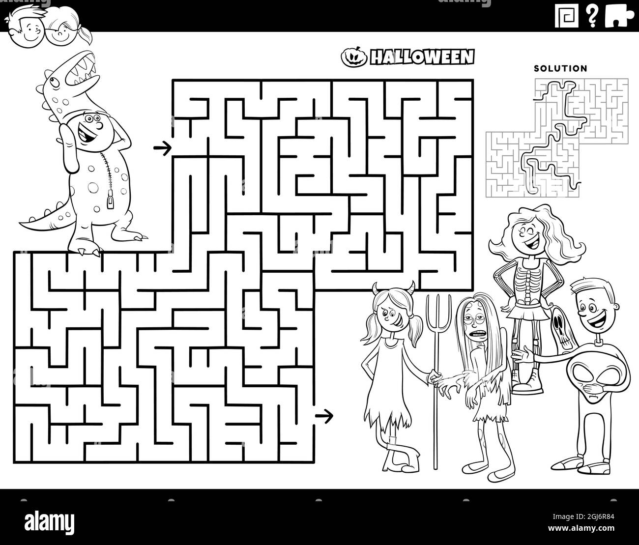 Halloween Maze Puzzles